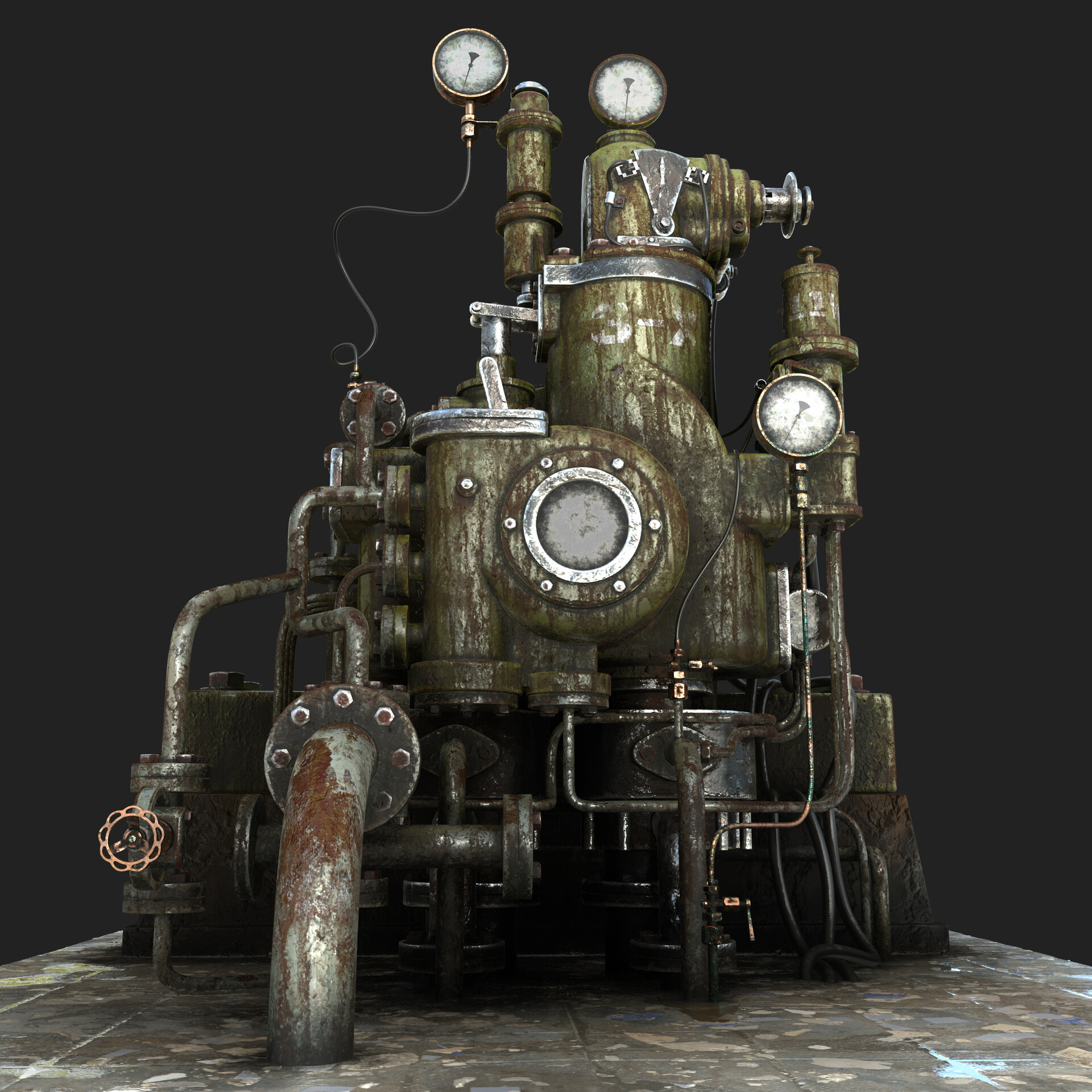 ArtStation - Technical element from a turbine from a combined heat and power plant