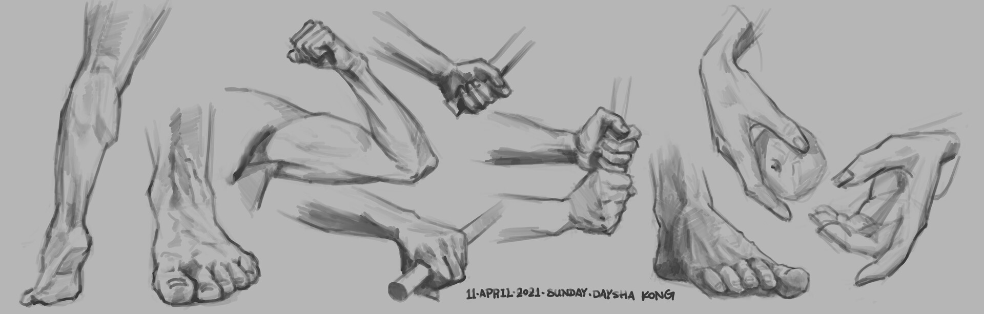 ArtStation - Foot and hands sketches