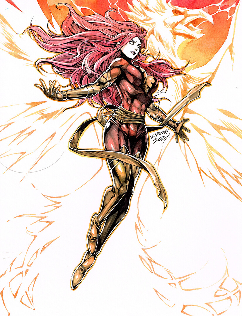 phoenix comic drawing
