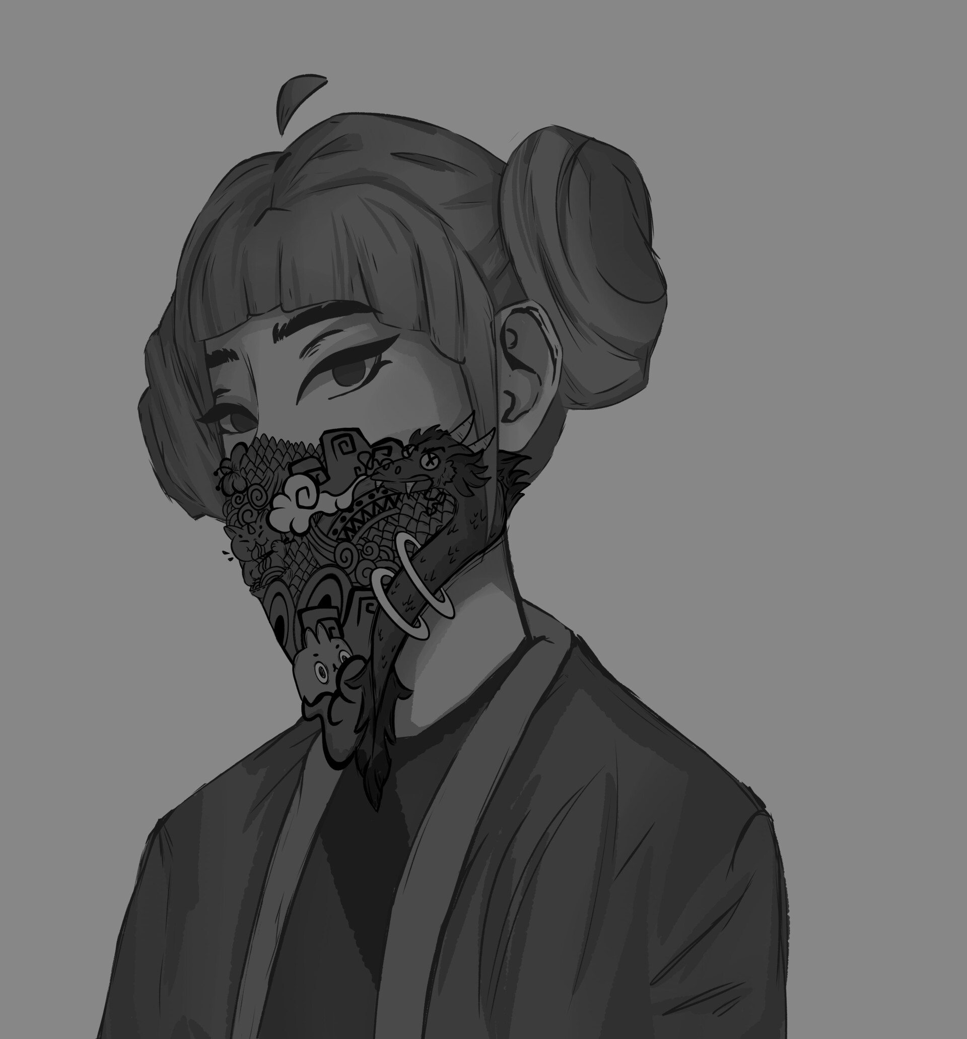 ArtStation - Grayscale Portrait #2