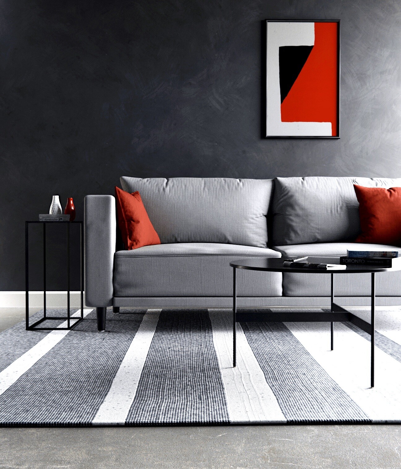 ArtStation - Gloomy red living room