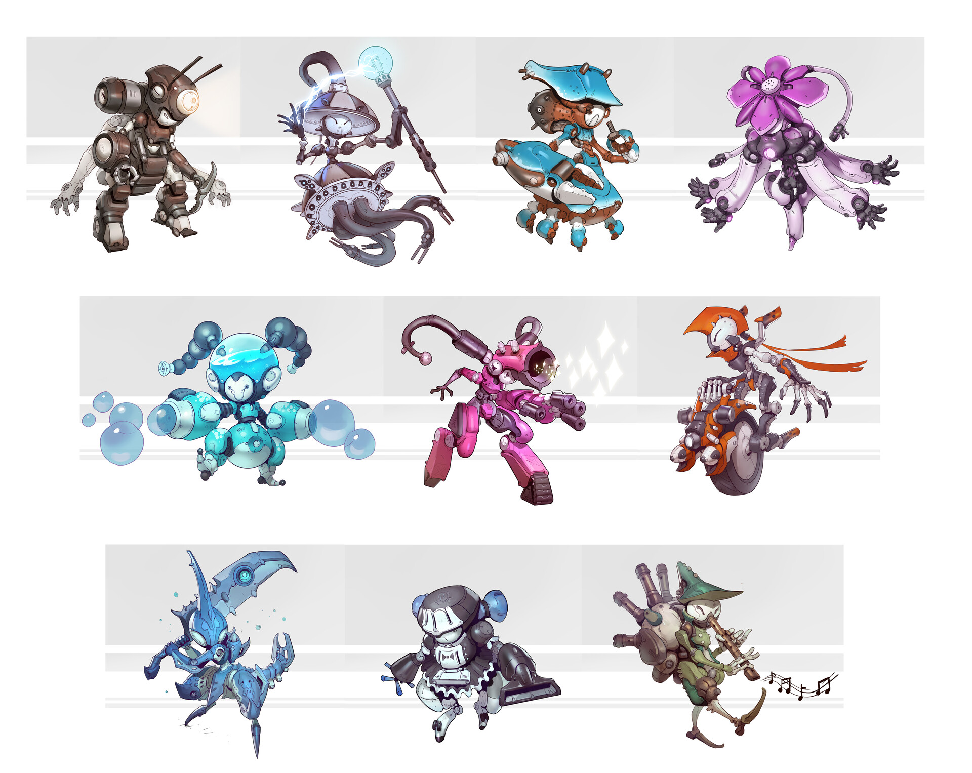 ArtStation - 31 Chibi robots.