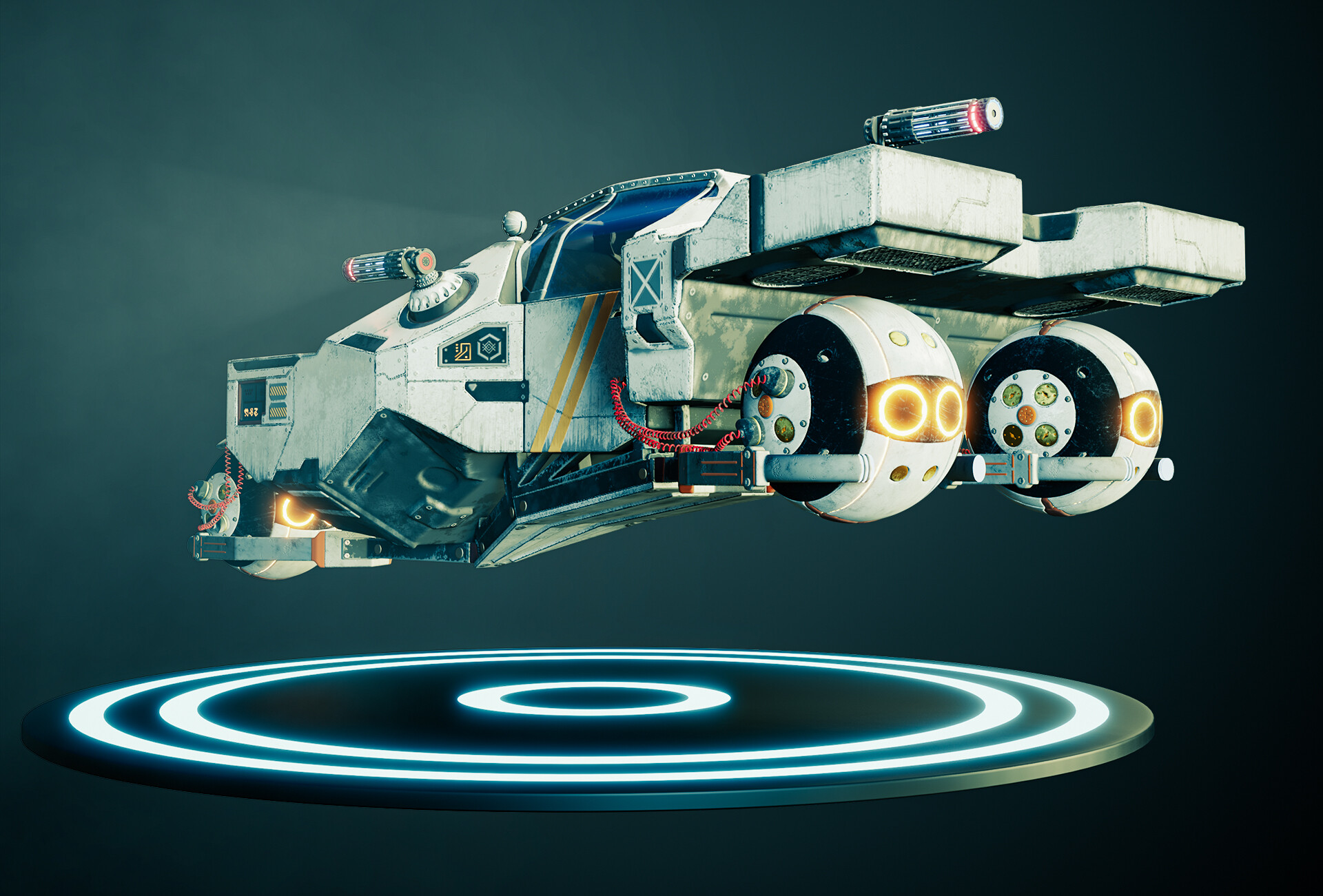 Realtime GraphX - Anti-gravity military vessel