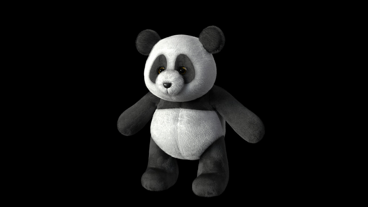 ArtStation - Prop Modeling- Panda stuffed toy