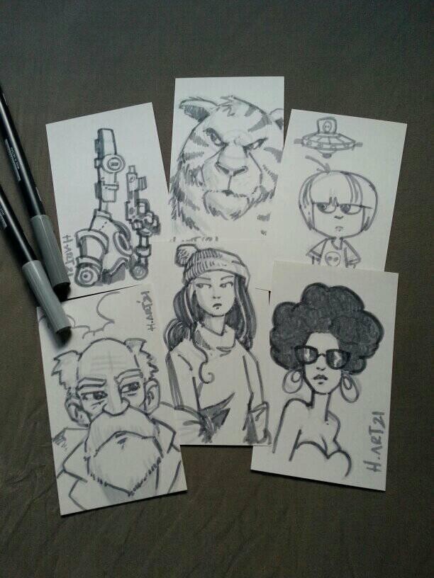 ArtStation - Random gray pen sketches