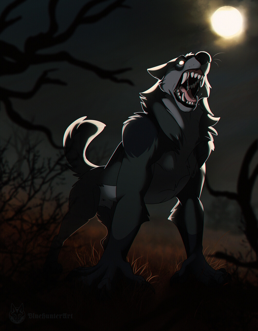 Blue Hunter - Illustration - First Howl