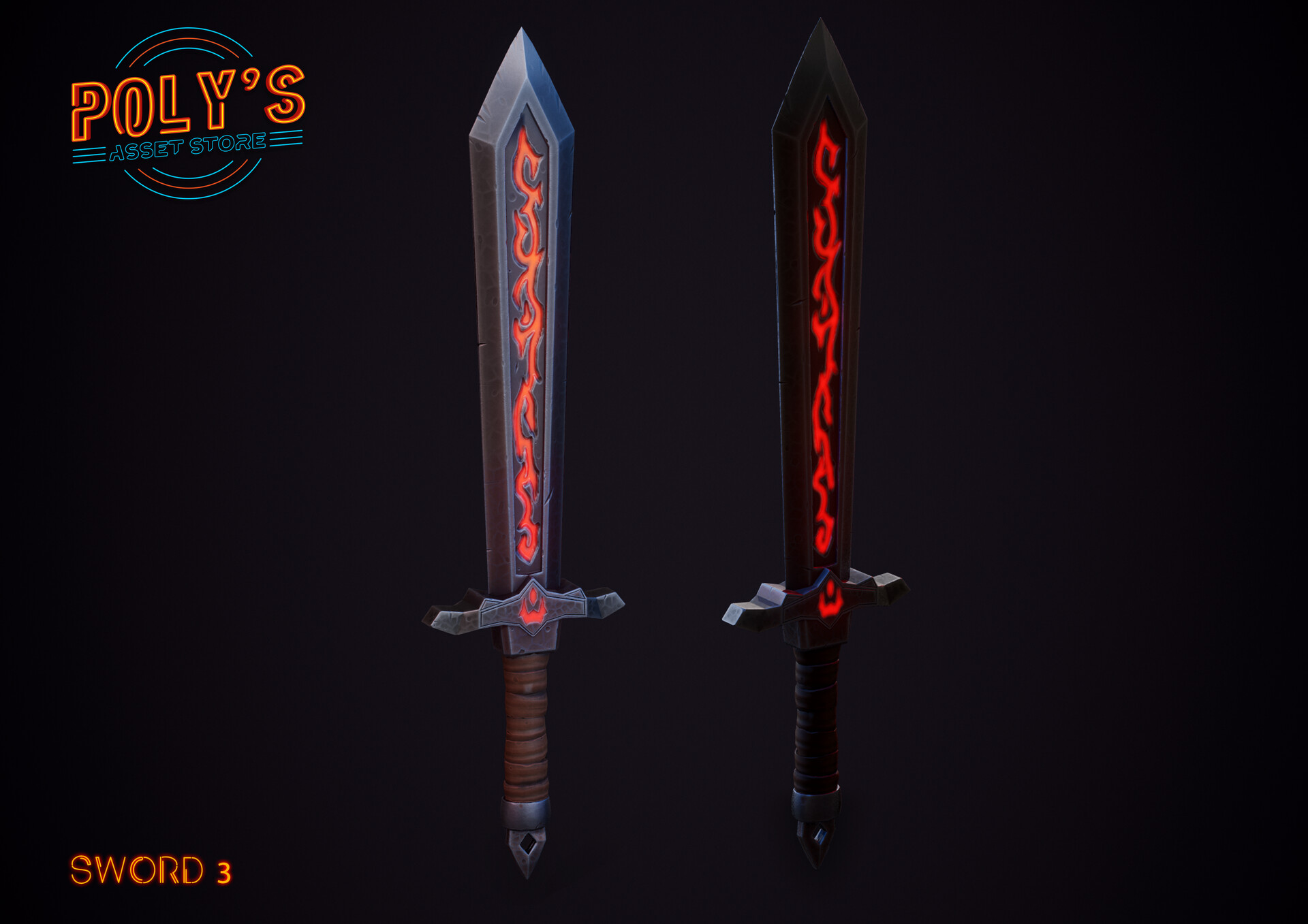 Poly's Asset Store LTD - Fantasy Sword Set - Low Poly Stylized