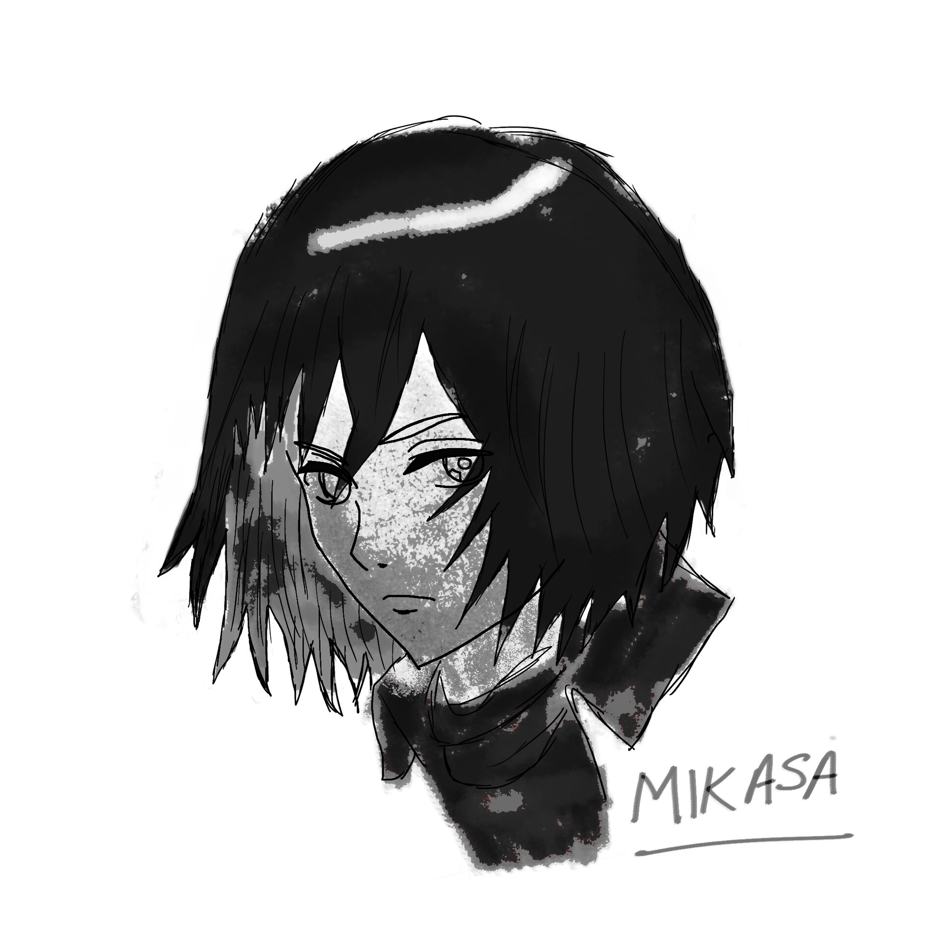 ArtStation - Mikasa( quick sketch)
