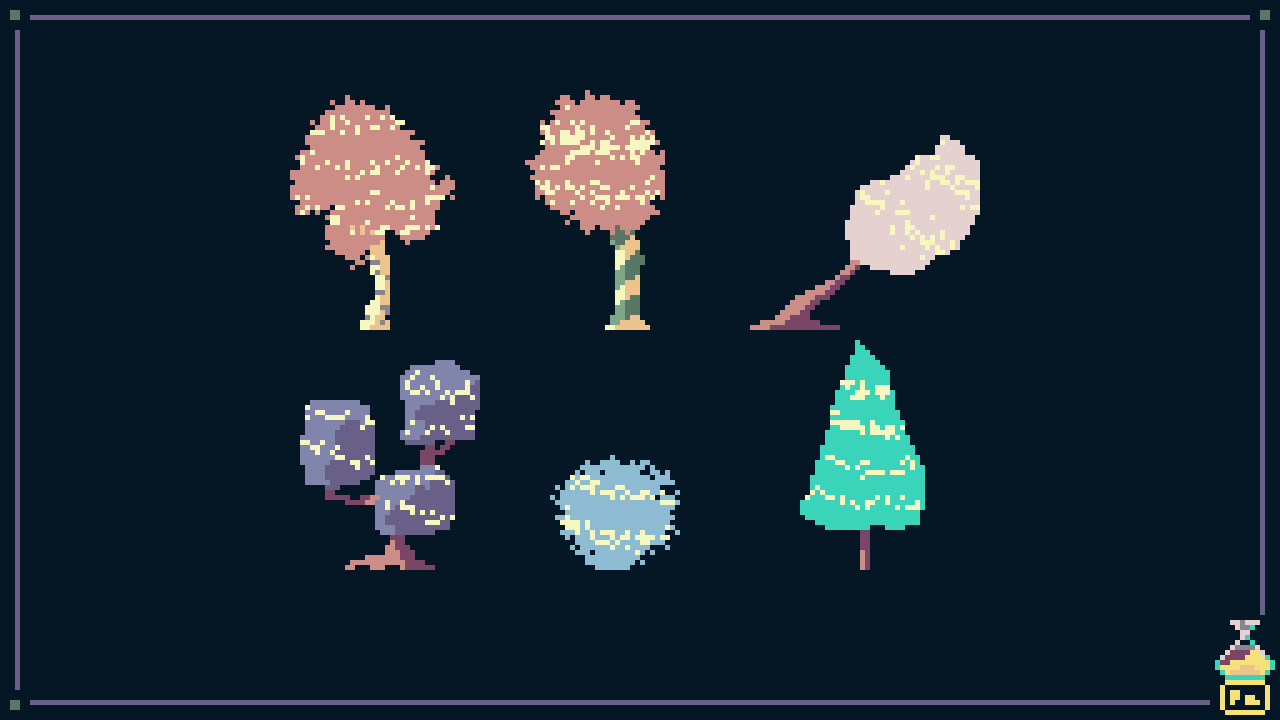 Cotton Candy Tree Pixel Art
