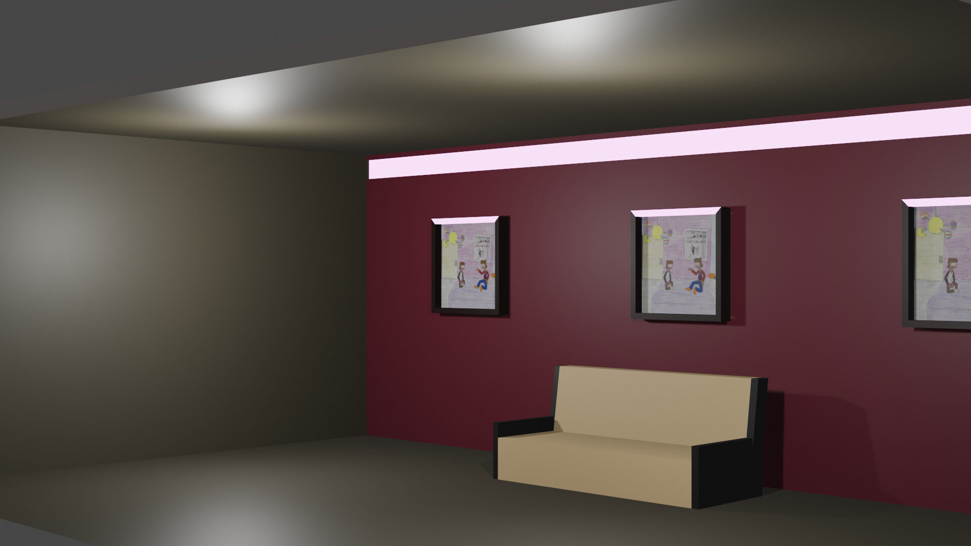 ArtStation - Movie Theatre Setting Low Poly