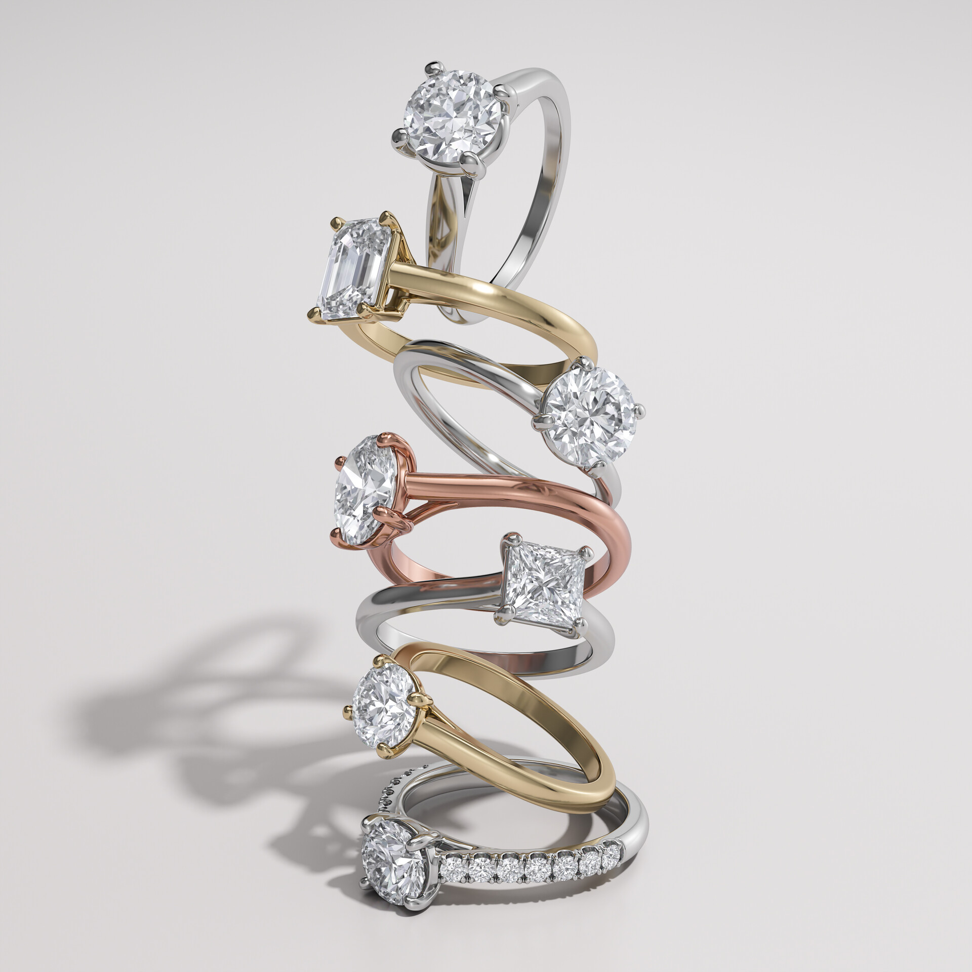 ArtStation - Engagement Diamond Ring Render