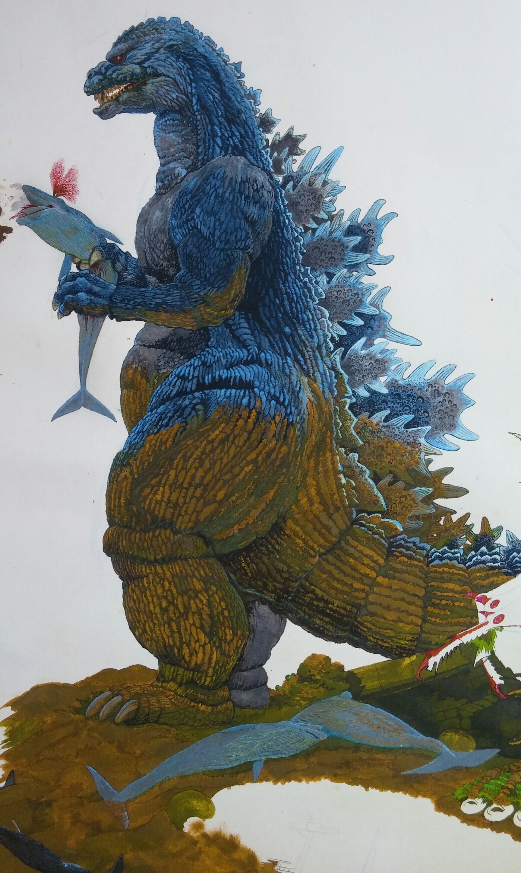 ArtStation - Tojo Gojira (Godzilla) Kaiju Late '80s-style.
