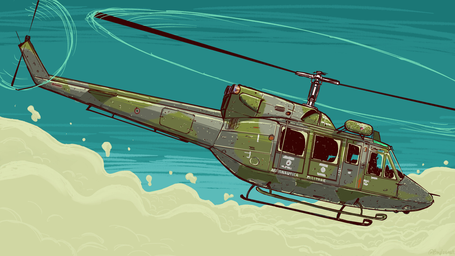 ArtStation - A military helicopter