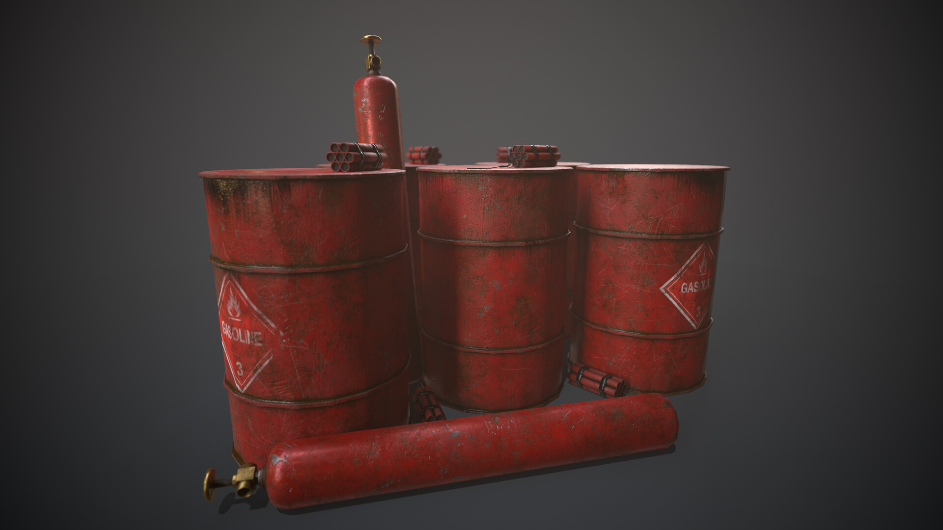 ArtStation - Explosive barrels