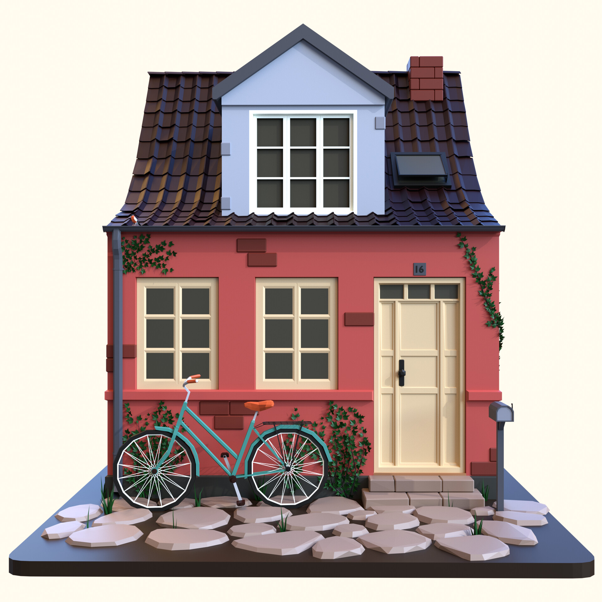 ArtStation - Cartoon Terracotta House