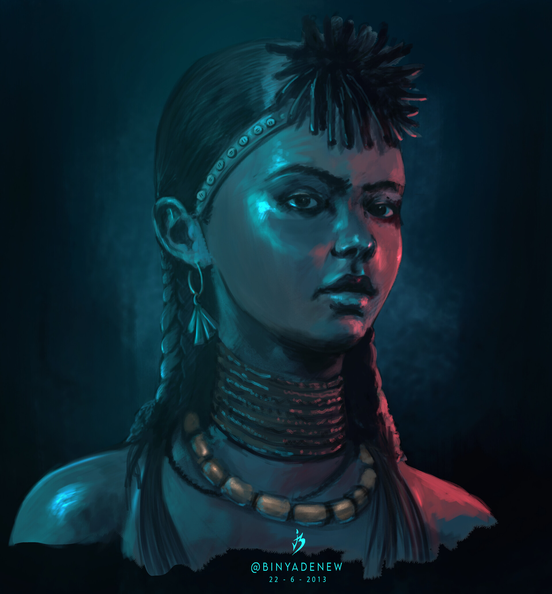 ArtStation - Habesha Girl Hairstyle