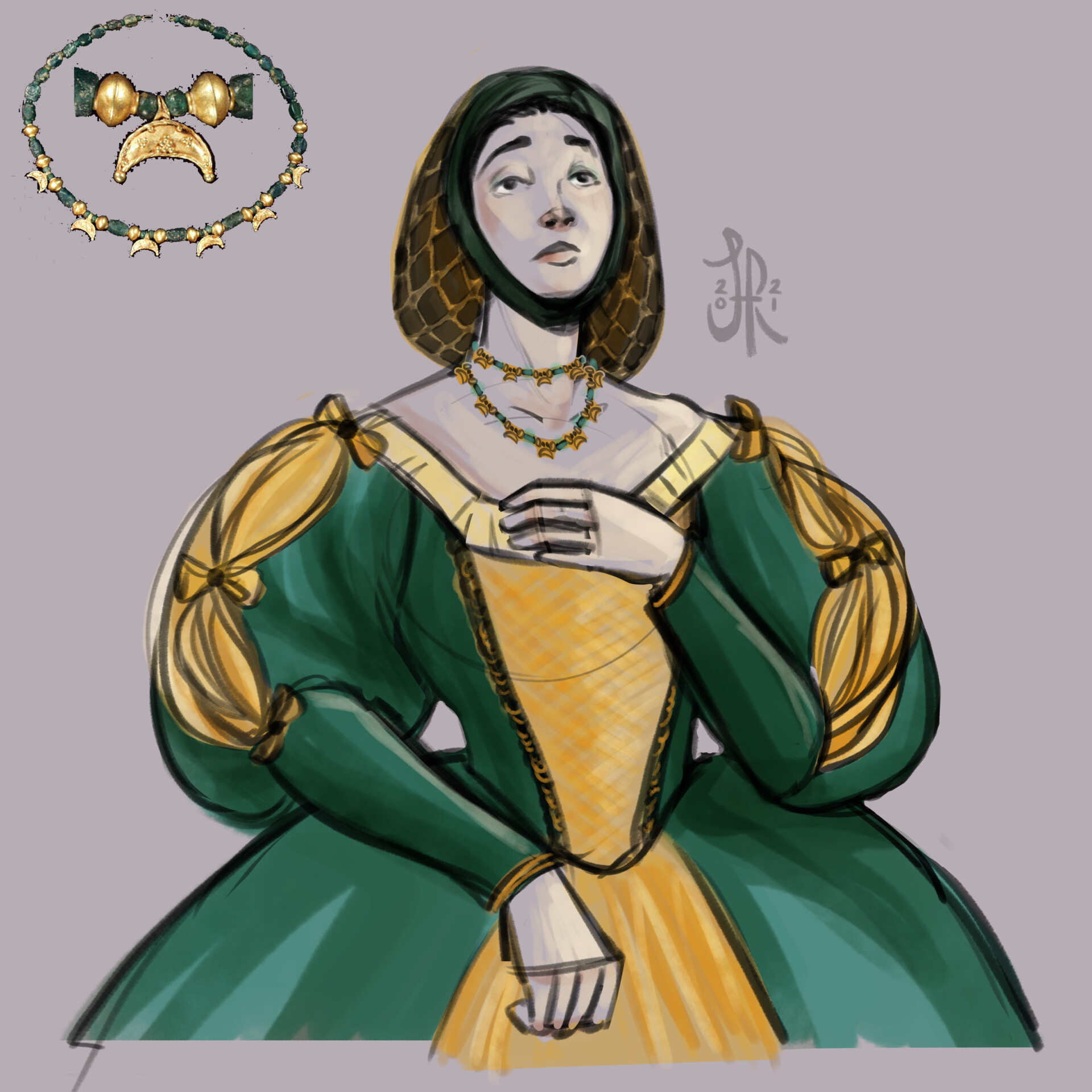 ArtStation - Tudor Woman Sketch