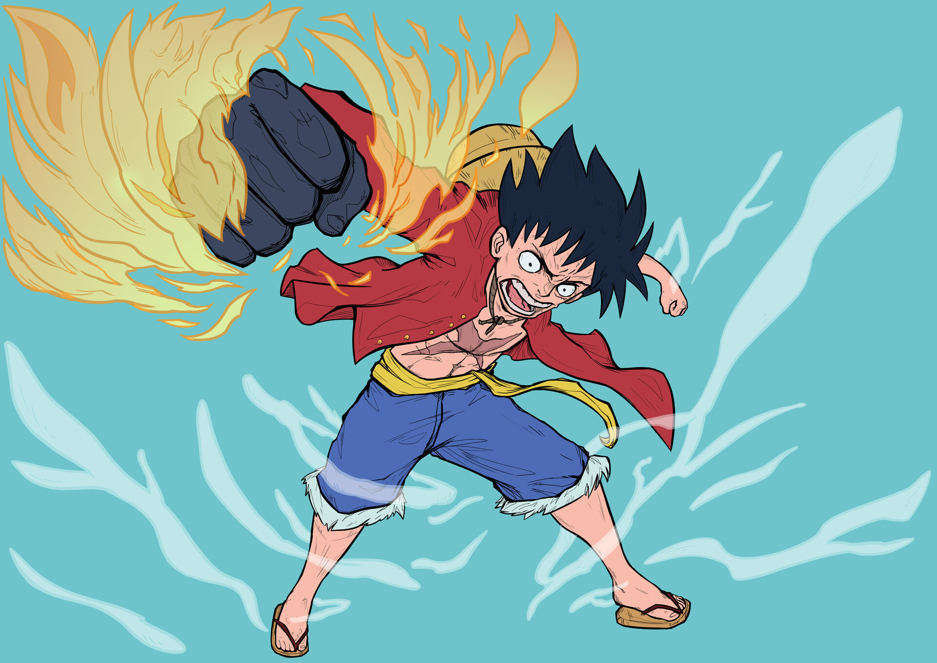 Luffy Red Hawk Wallpaper