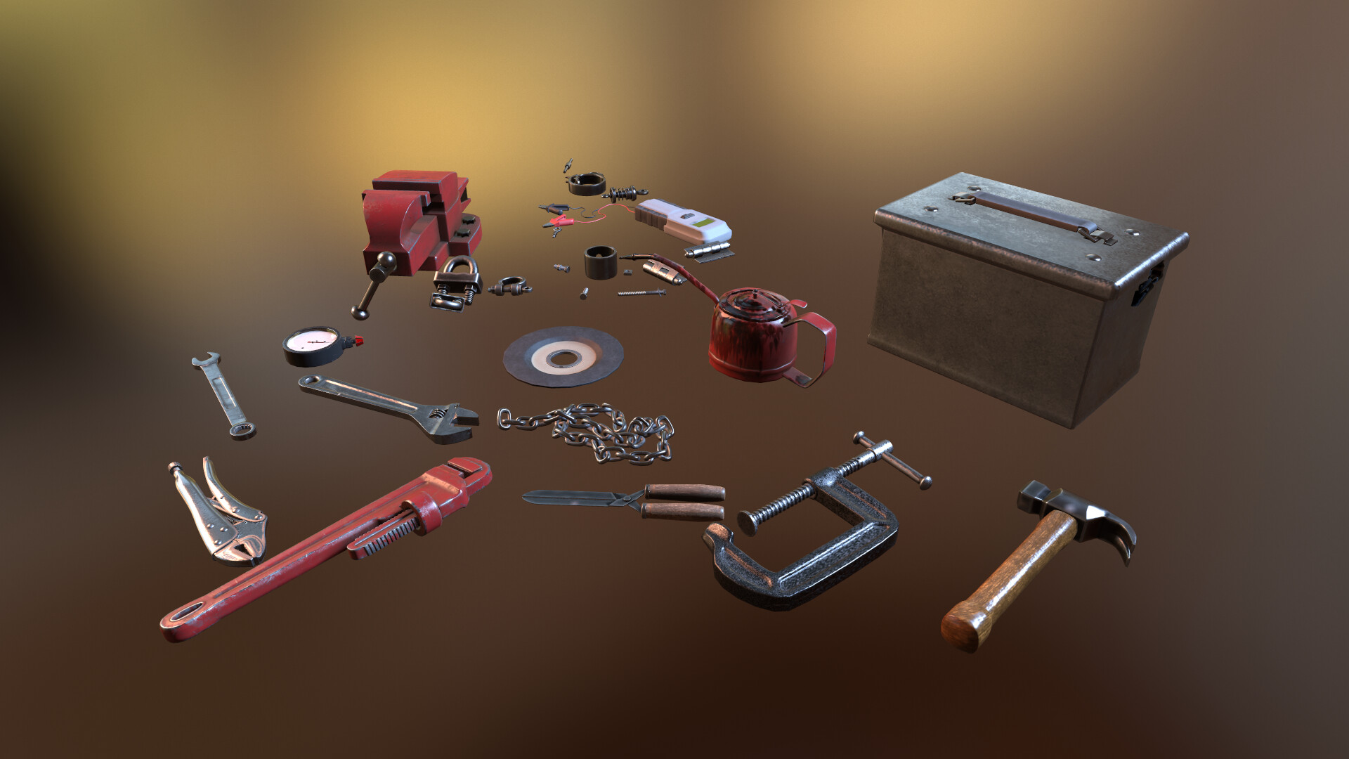 ArtStation - Tool set and aged barrels for dressing