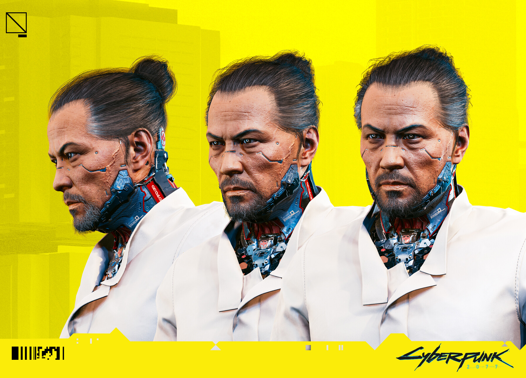 Marcin Klicki - Cyberpunk 2077 - Takemura head and cyberware