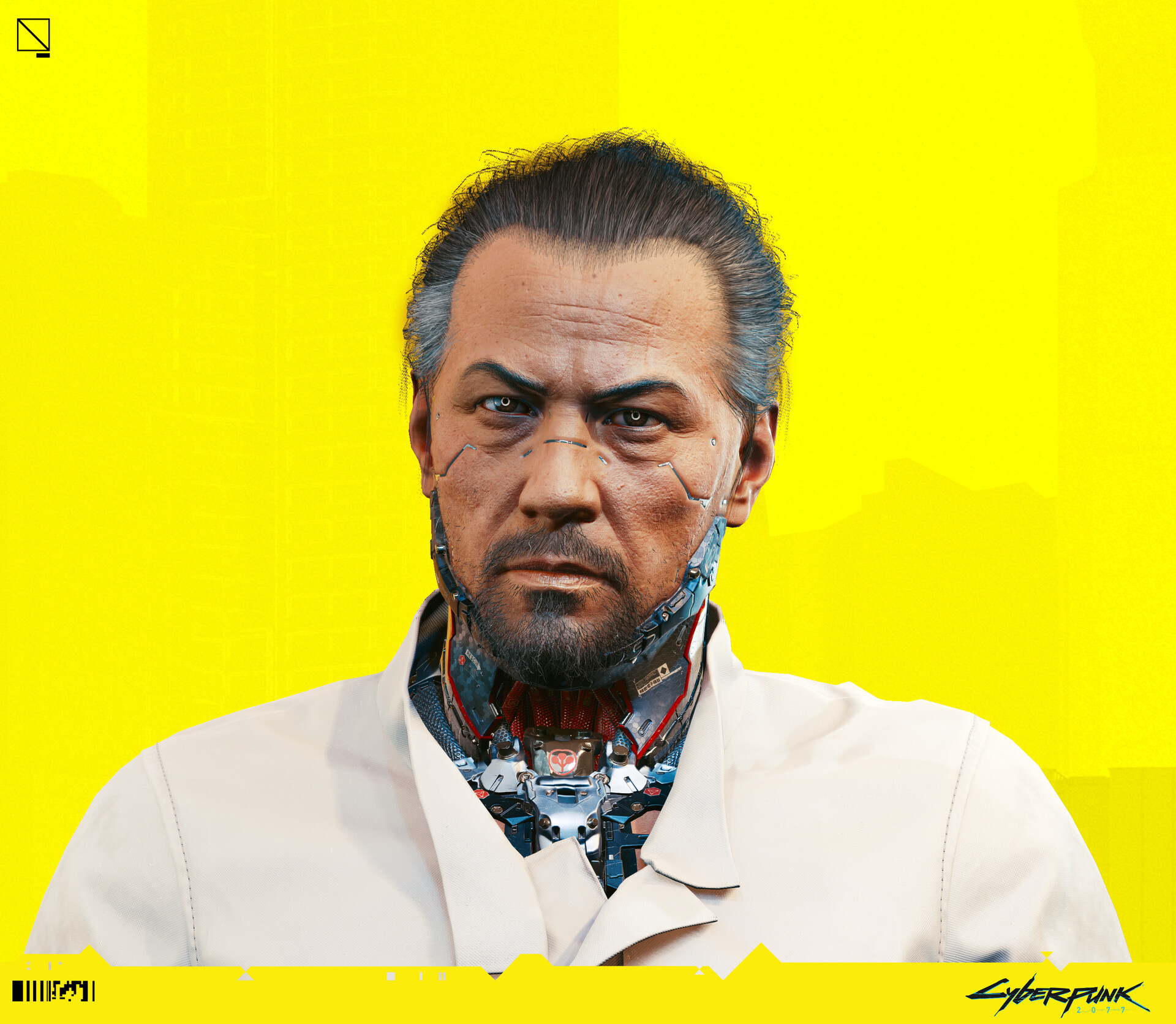 Marcin Klicki - Cyberpunk 2077 - Takemura head and cyberware