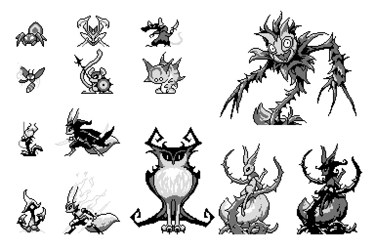 ArtStation - Dark forest monster sprites
