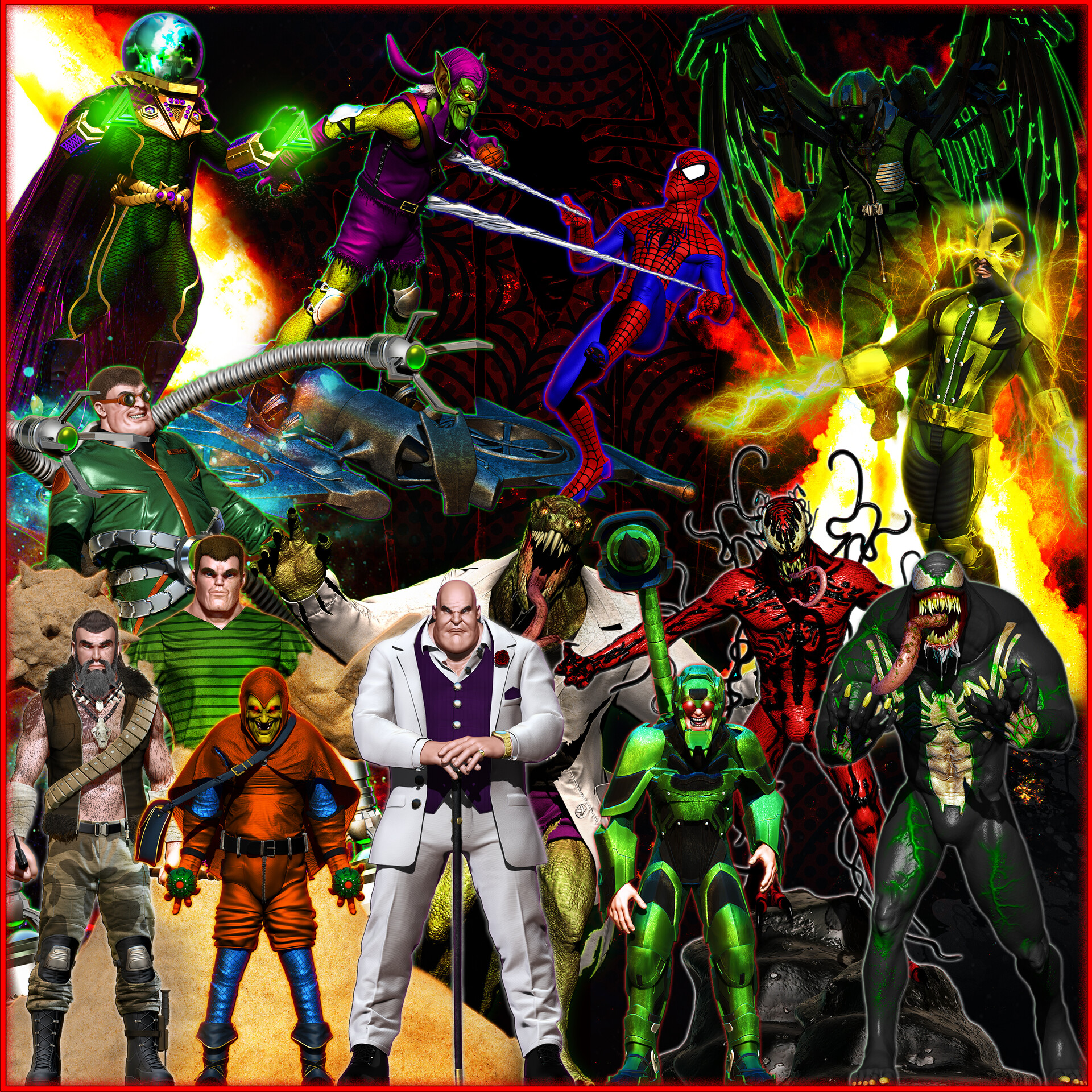 how to draw spider man villains