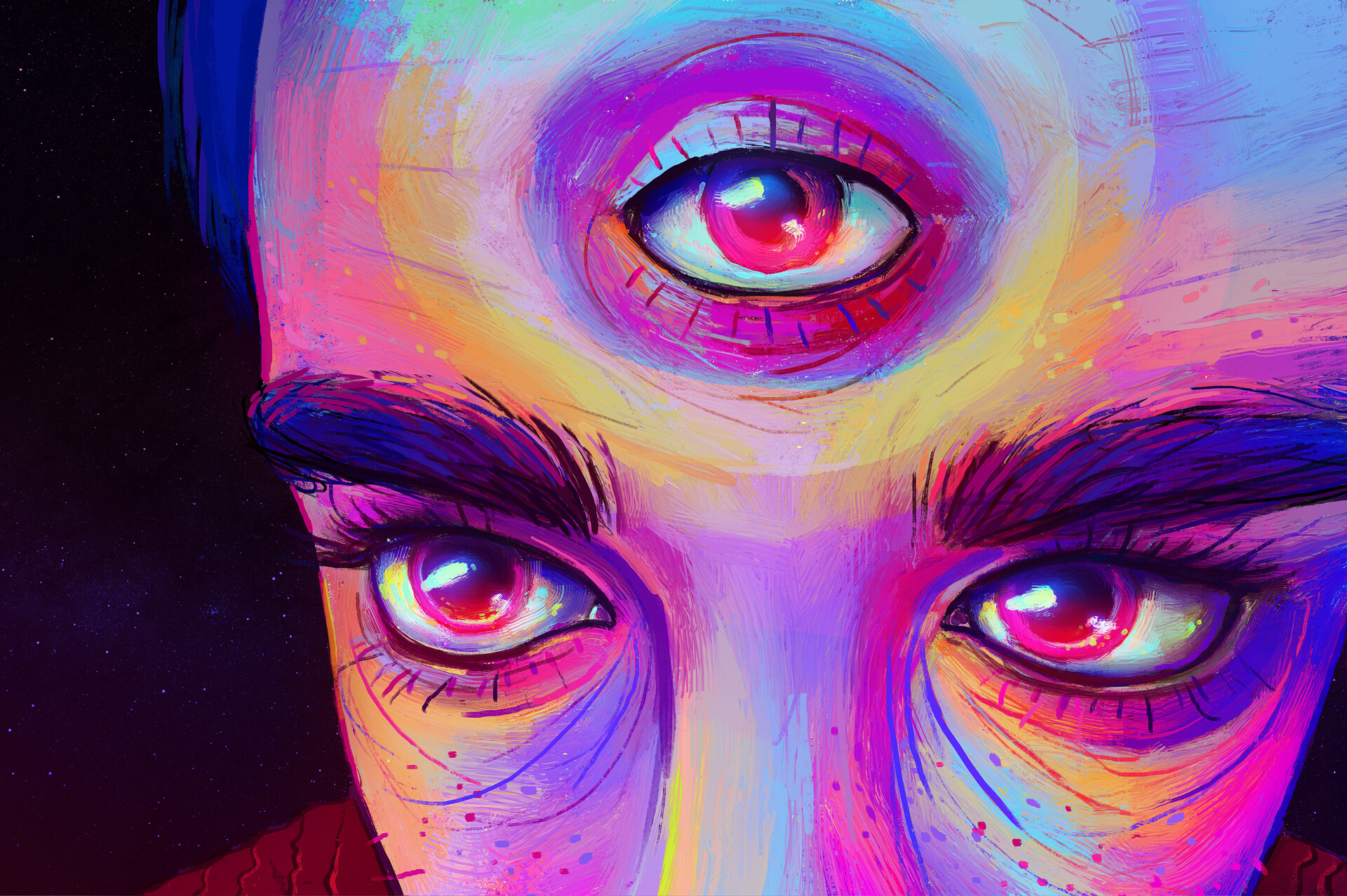 ArtStation - Psychedelic Self-Portrait 1