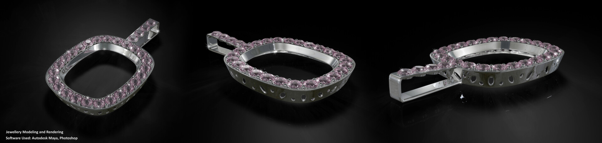 ArtStation - Diamond Locket I Jewelry Modeling