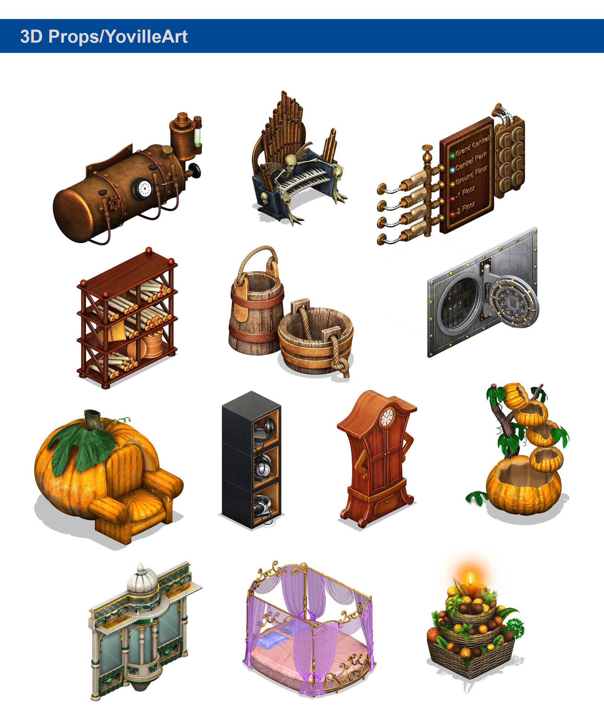 ArtStation - Yoville I 3D Art I Props