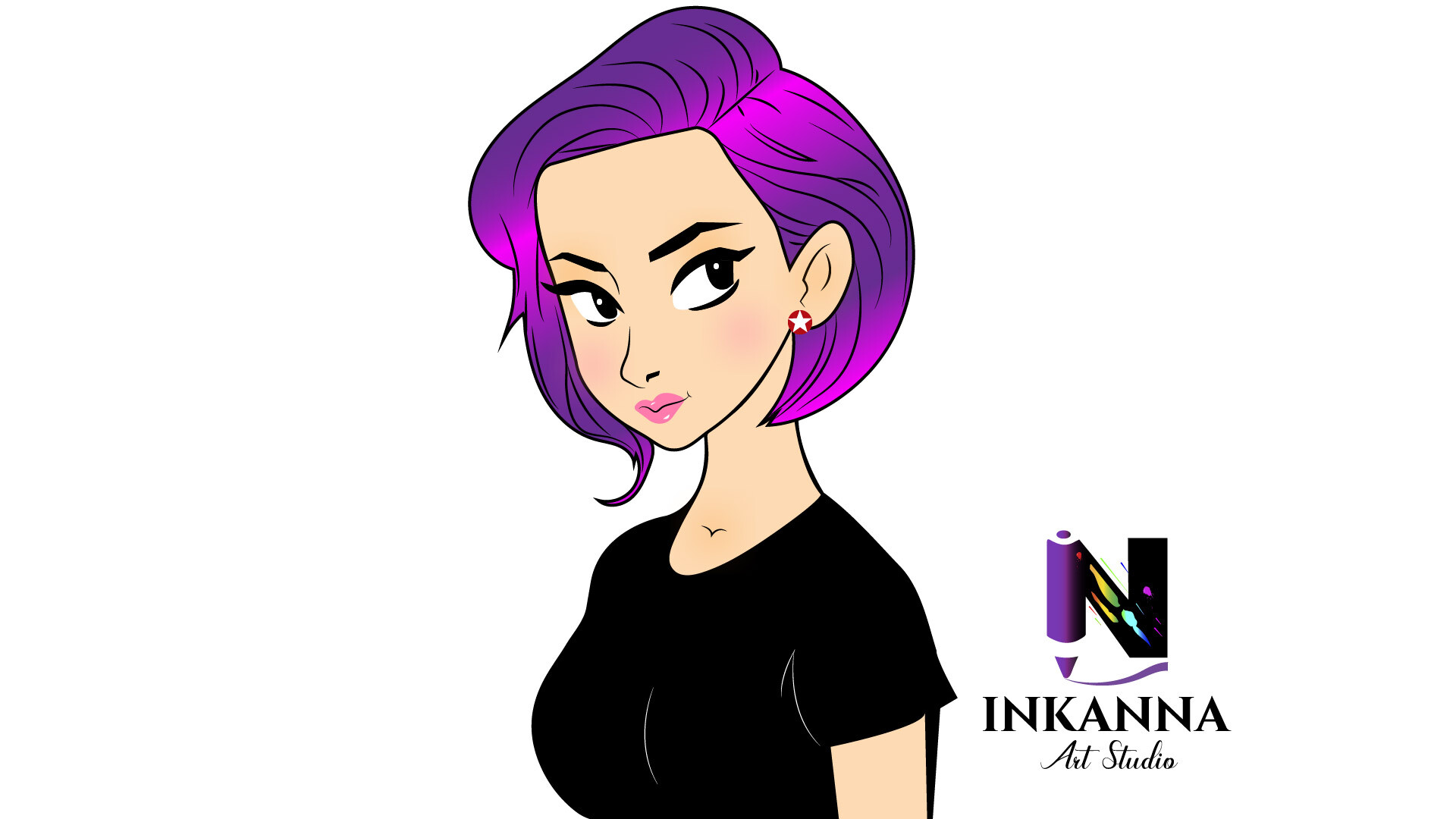 ArtStation - Violet Cartoon Girl