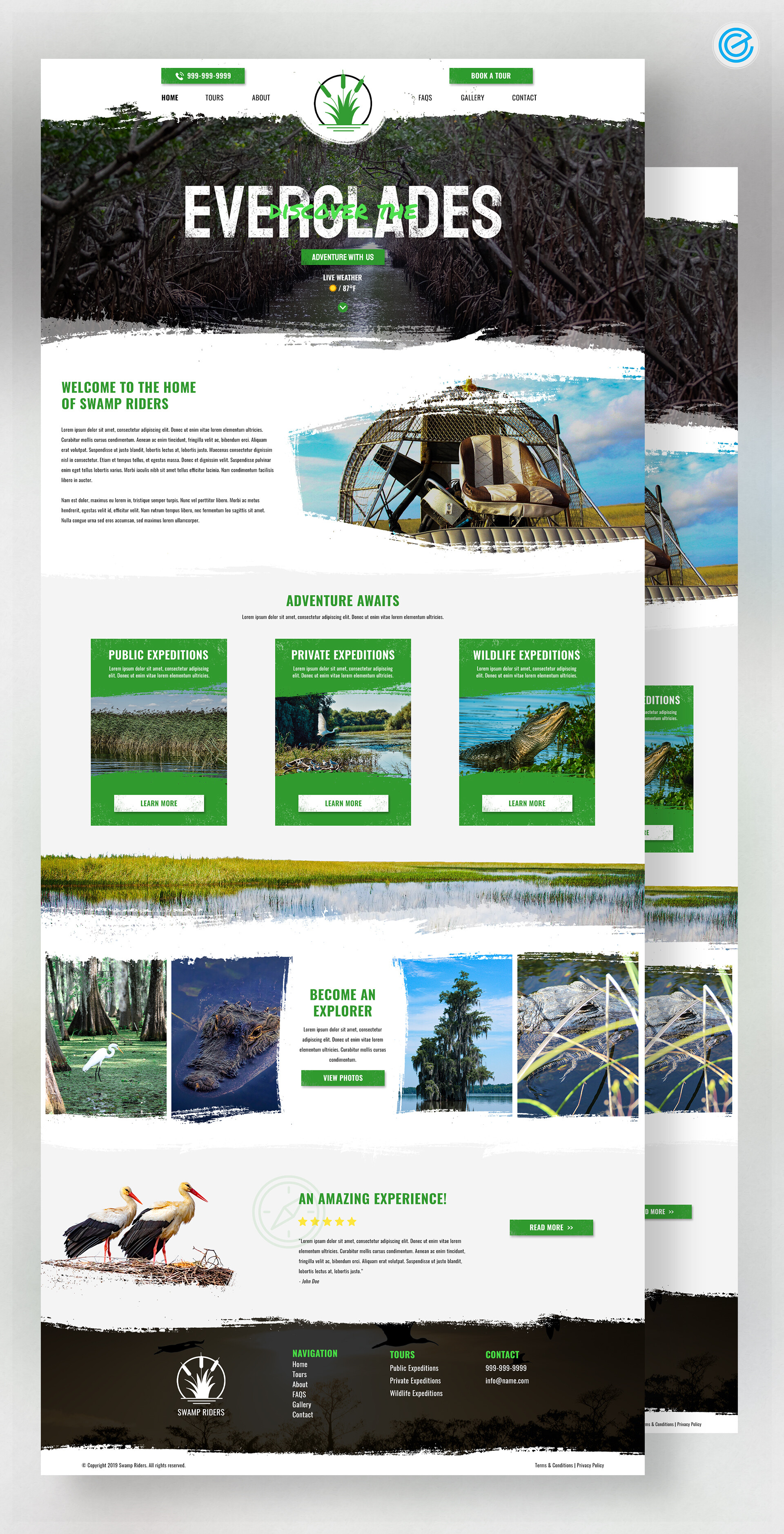 ArtStation - Swamp Riders Website Design & Mockup