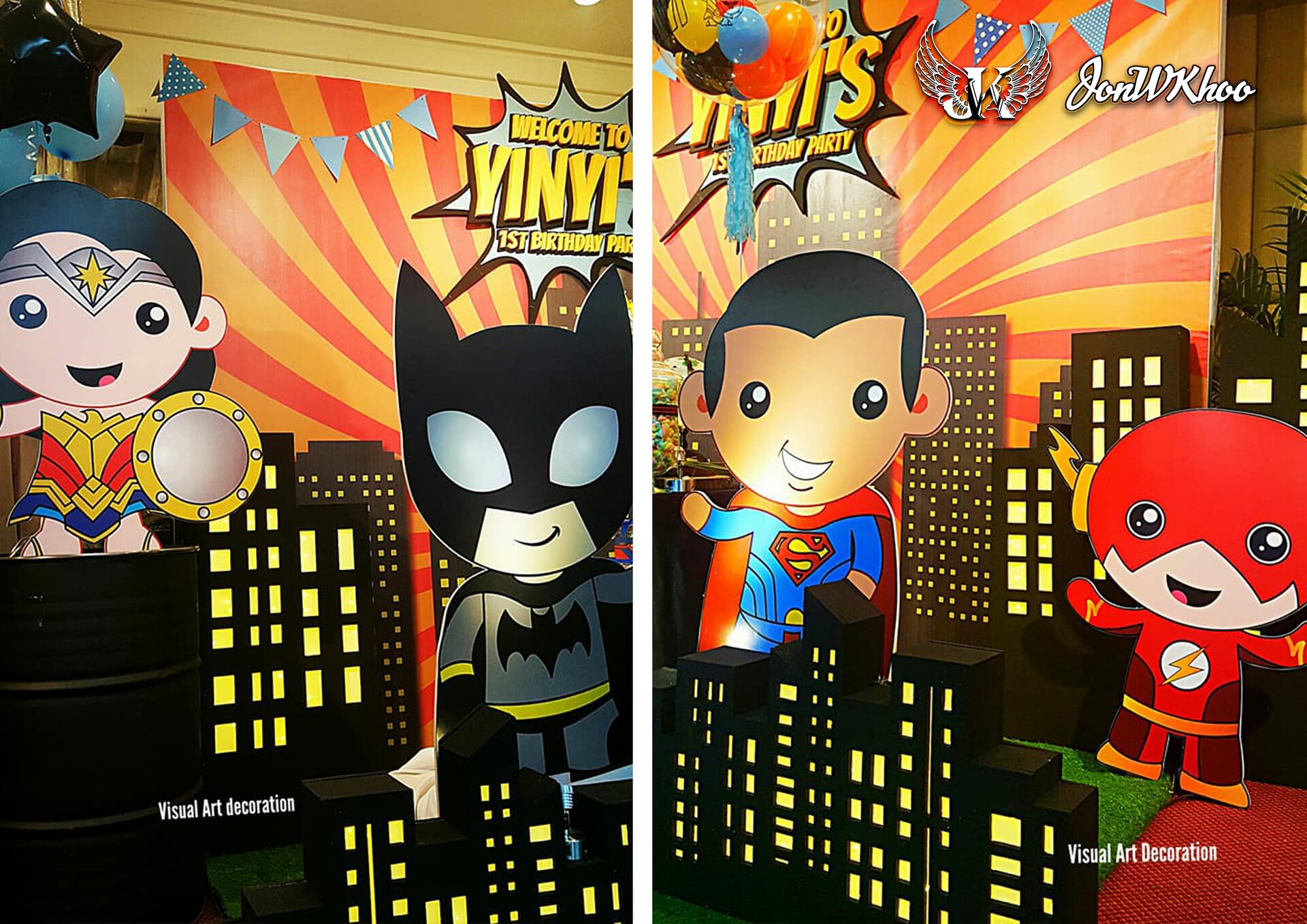 JonWKhoo - DC SuperHero Theme Birthday 2017 | Party Backdrop