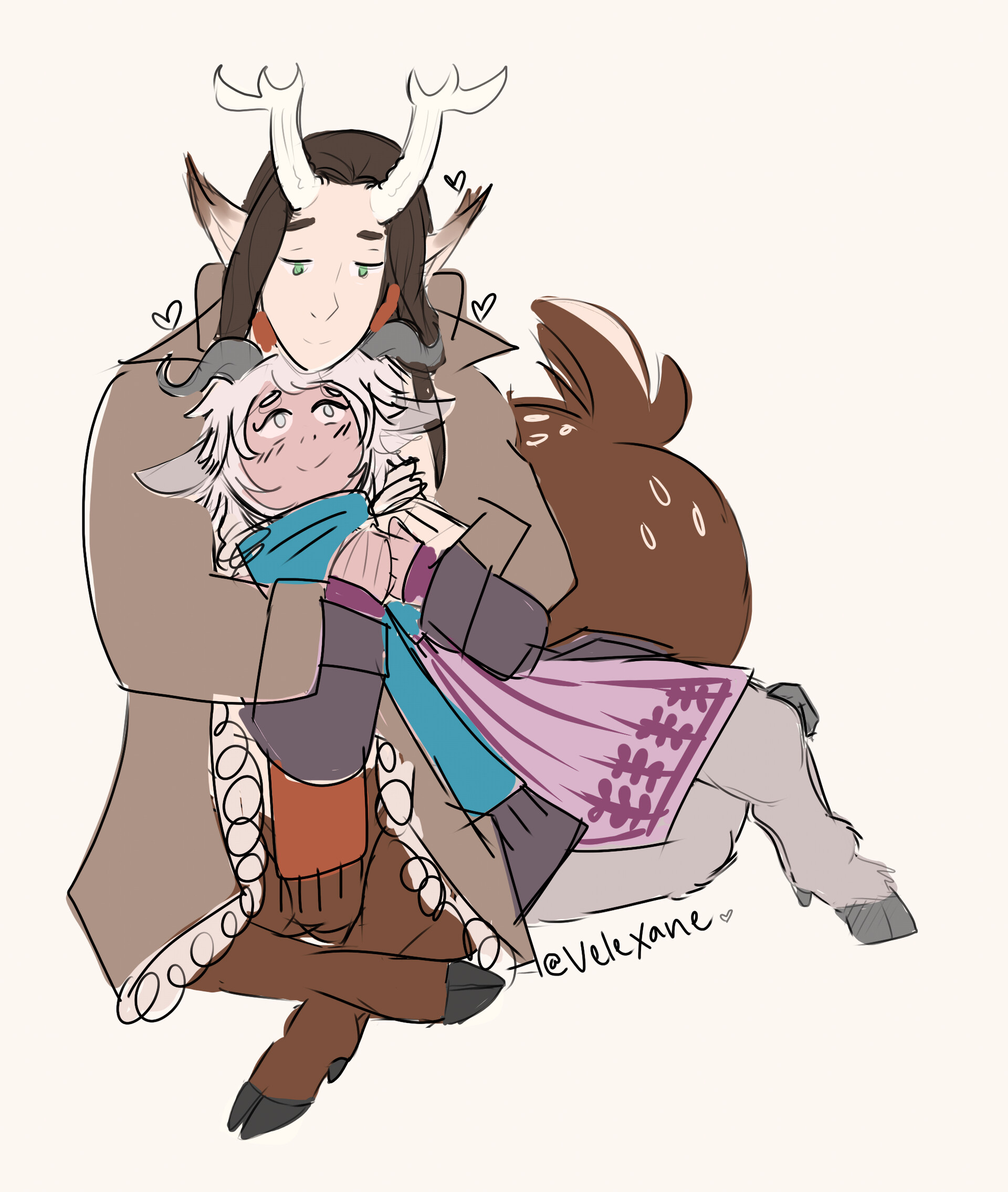 ArtStation - Deertaur & Satyr couple