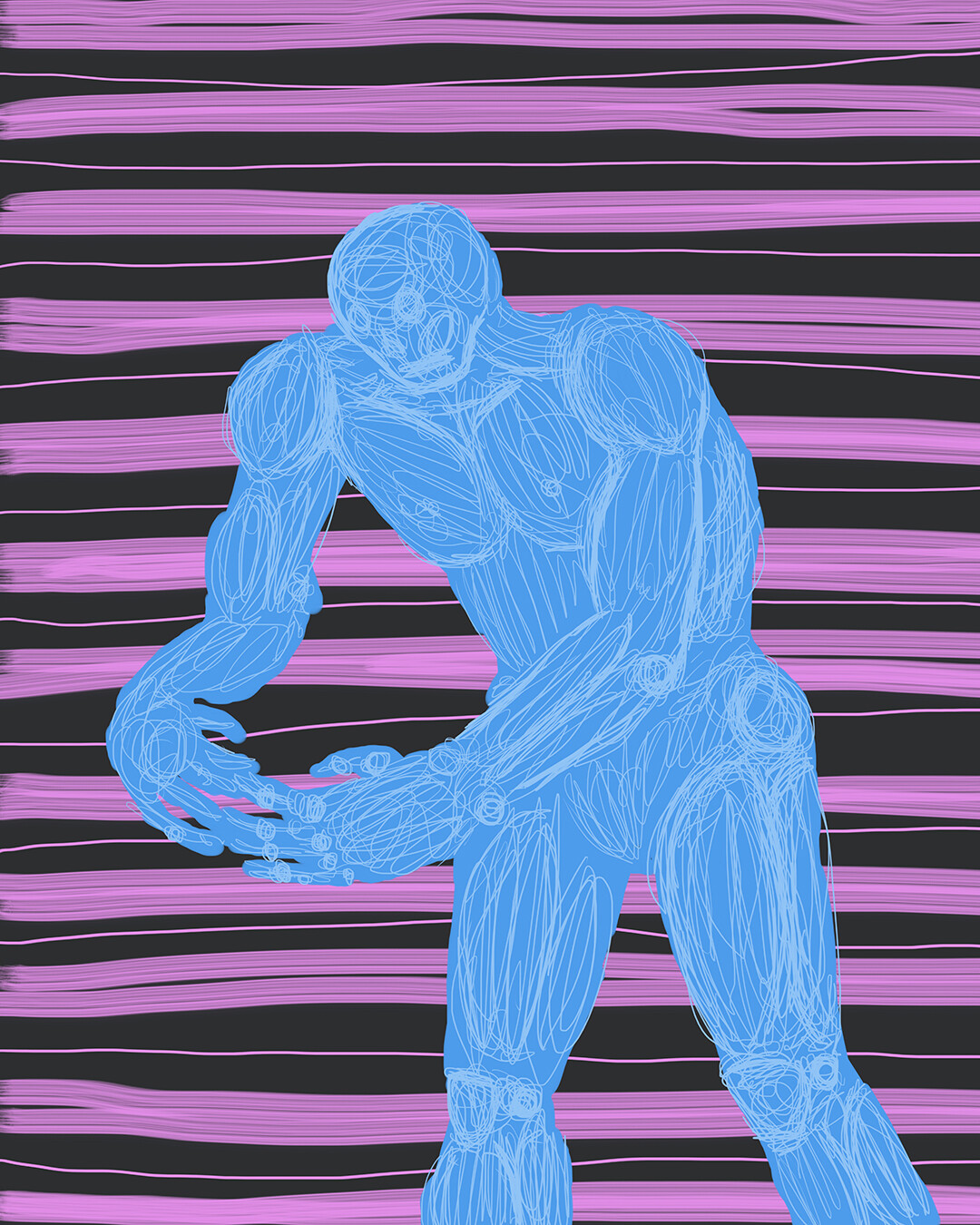 ArtStation - blue man