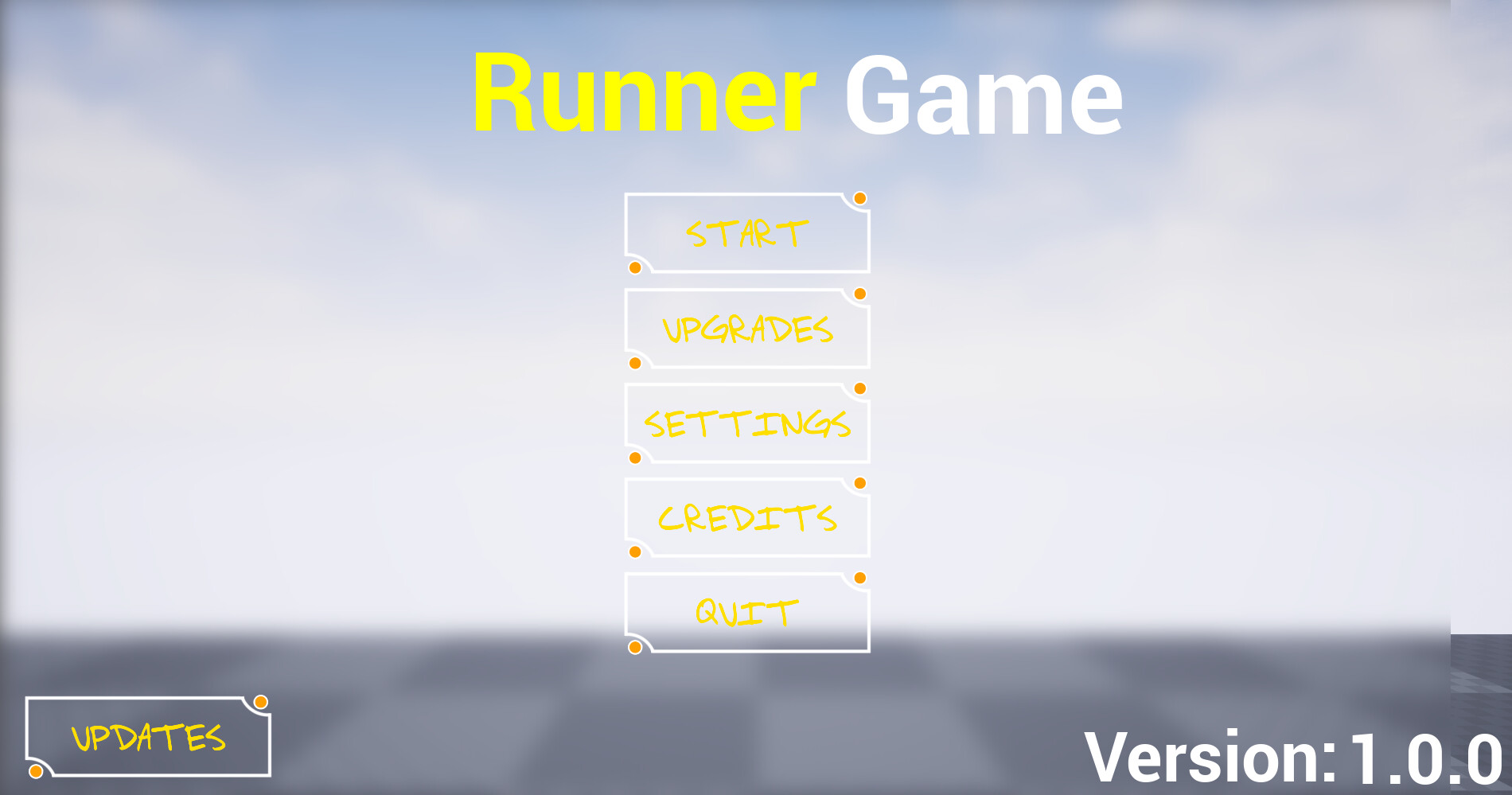 ArtStation - Main Menu Runner Game