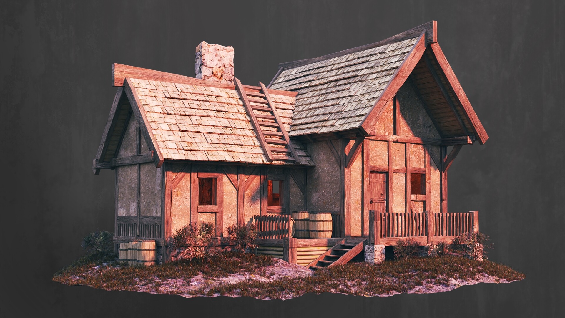 ArtStation - Medieval Village House