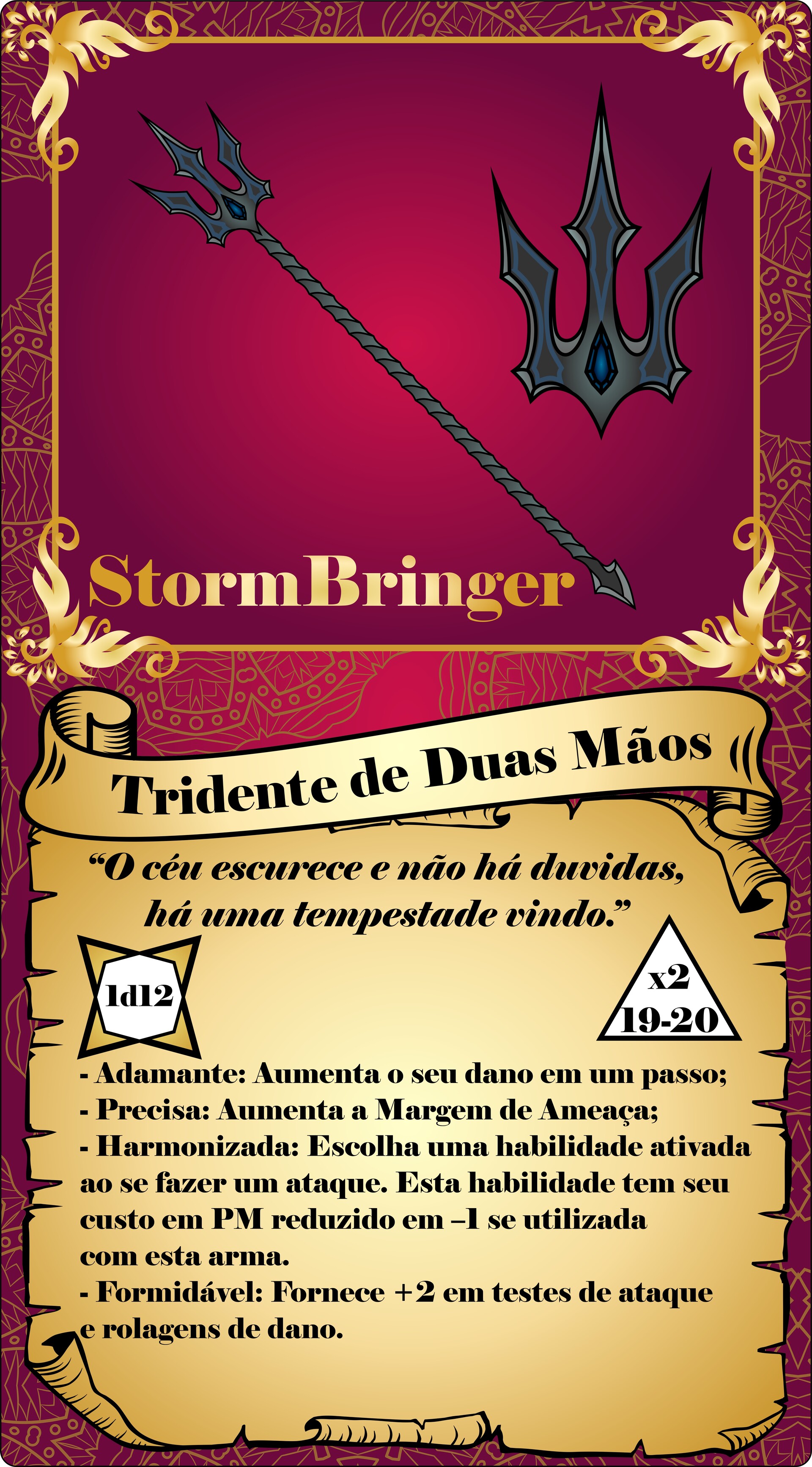 Régis Bender - Weapon ArtWork 16 (Commission Art "Stormbringer Trident")