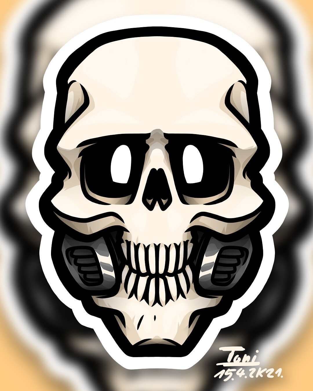 ArtStation - mech skull