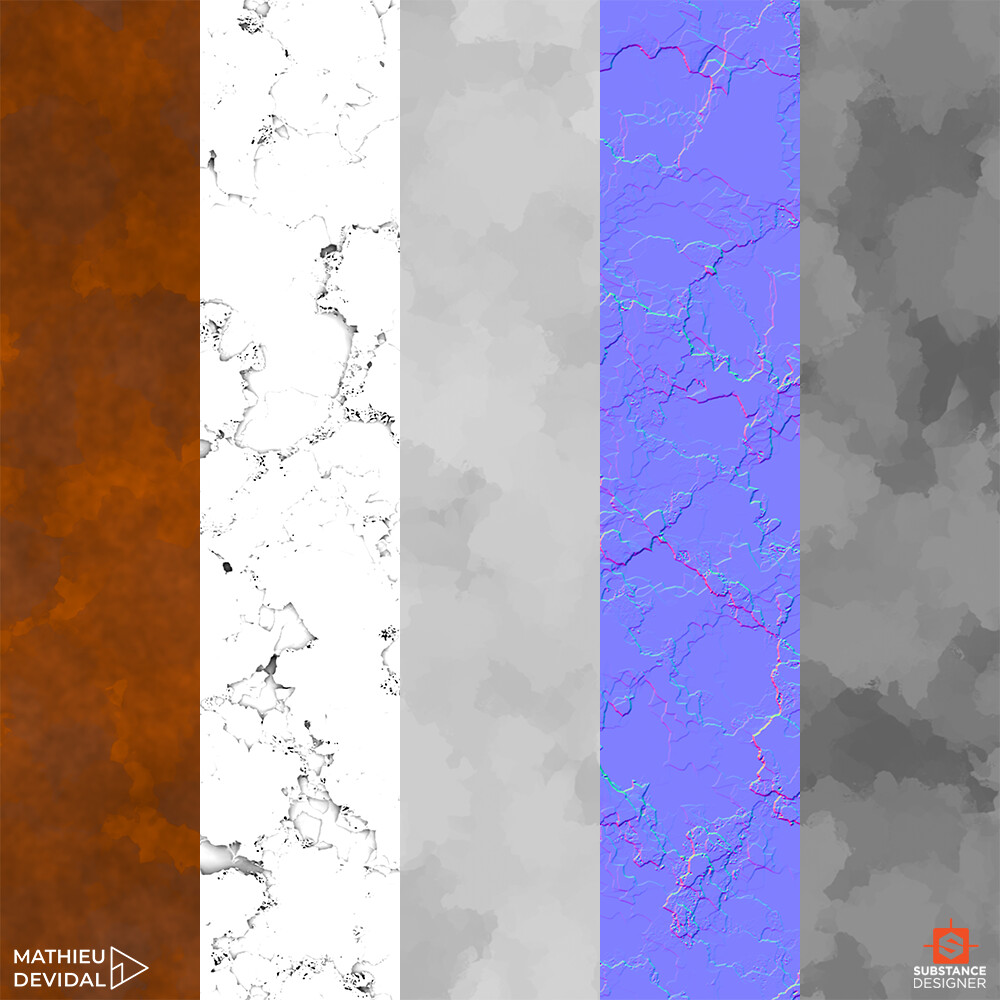 Mathieu Devidal - Stylized Rust Material - Substance Designer