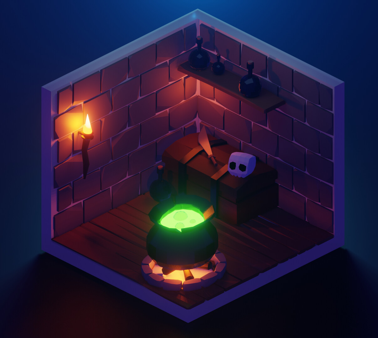 ArtStation - Witch's Brew (Based off great tutorial)