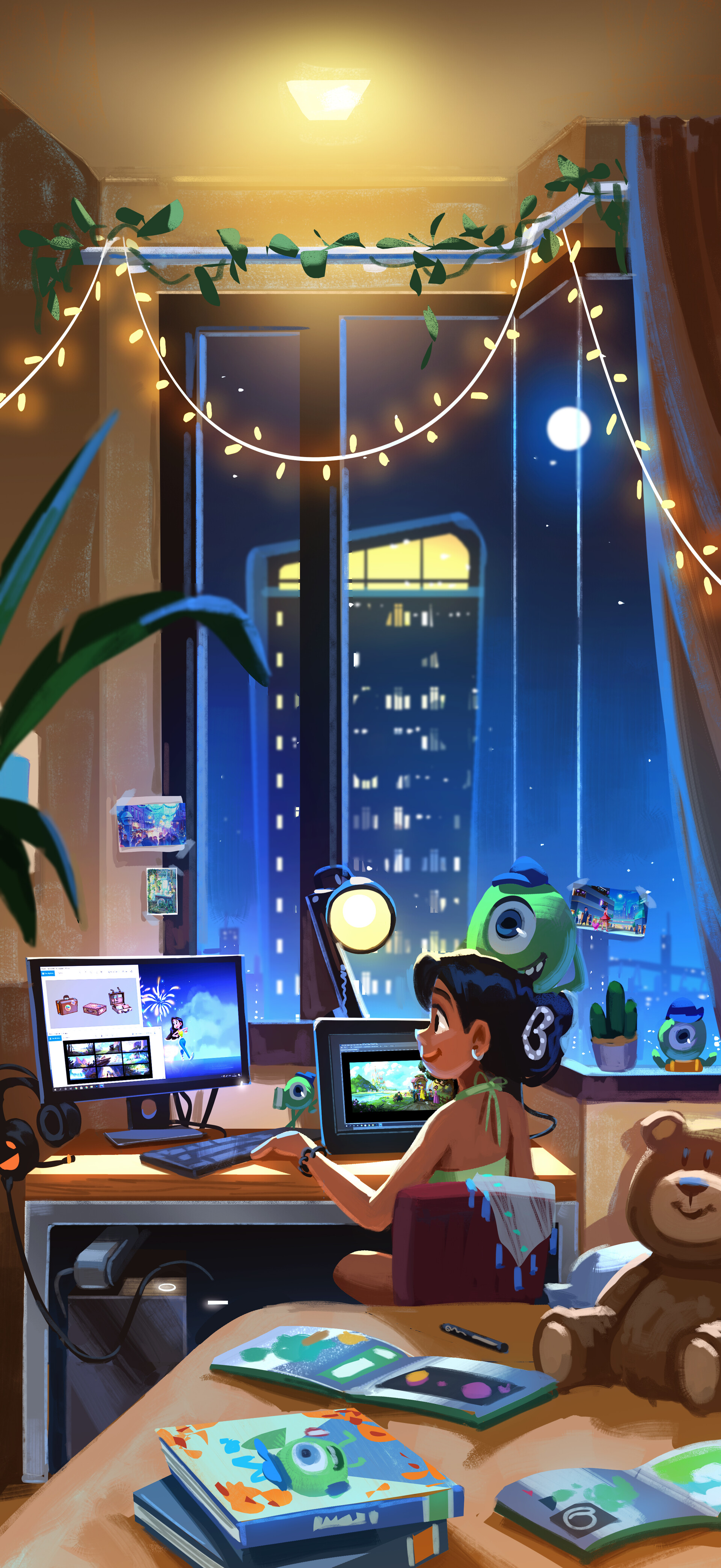 ArtStation - Me and My Working space. ☺️🌿