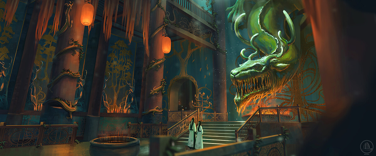 ArtStation - Azure Dragon Temple, Xiaofan Zhang