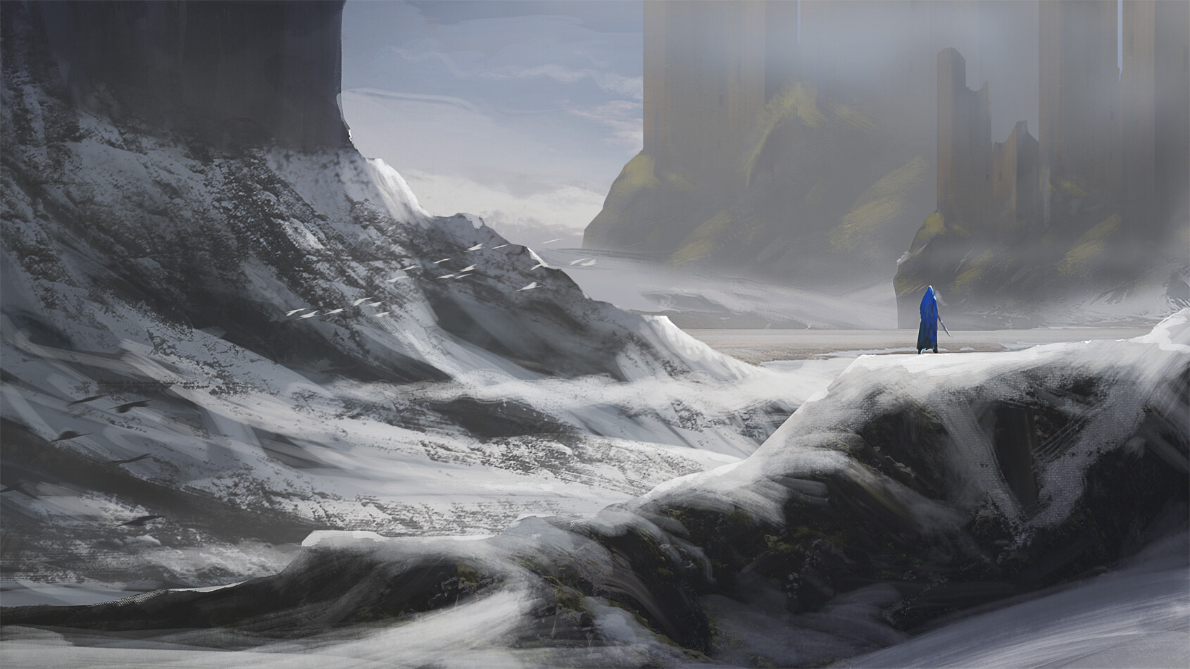 ArtStation - Snow environment painting