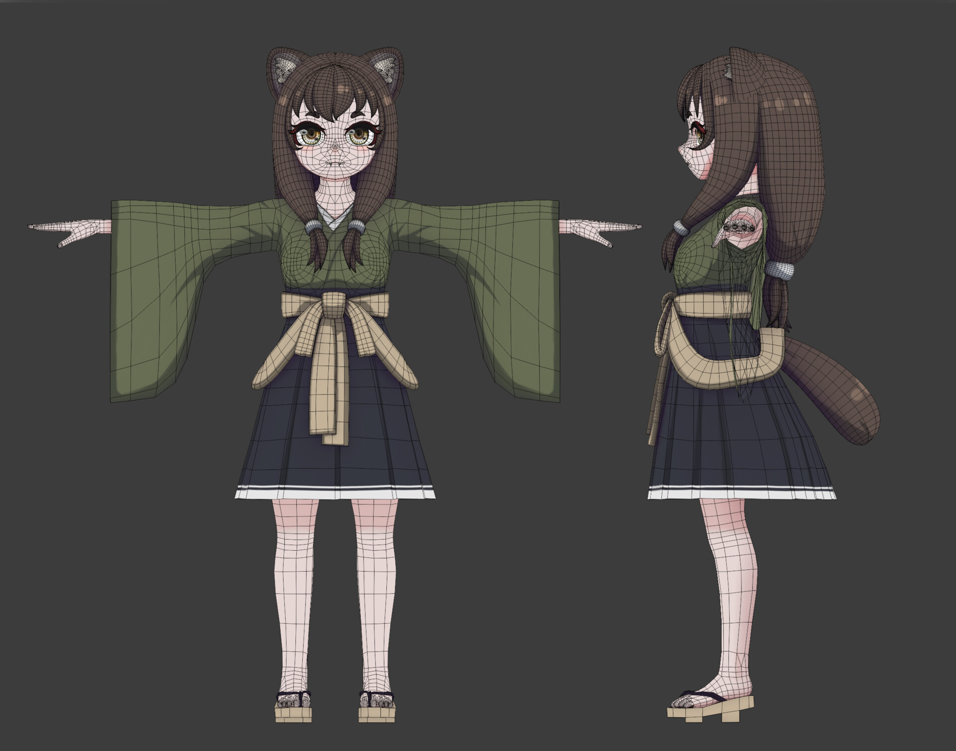 Rin Tran - Raccoon Girl Avatar - VR Model
