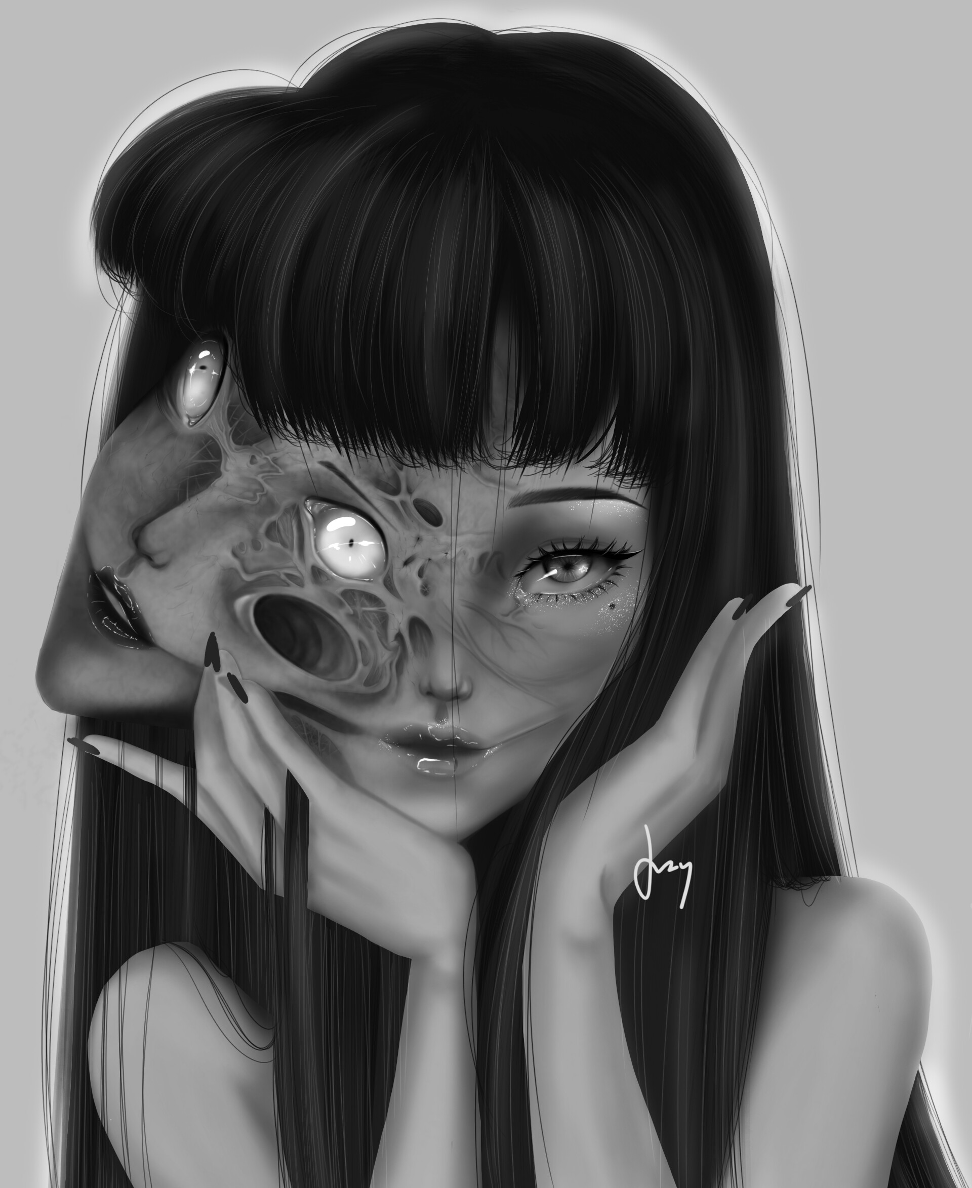 Creepy Girl Drawing Tumblr
