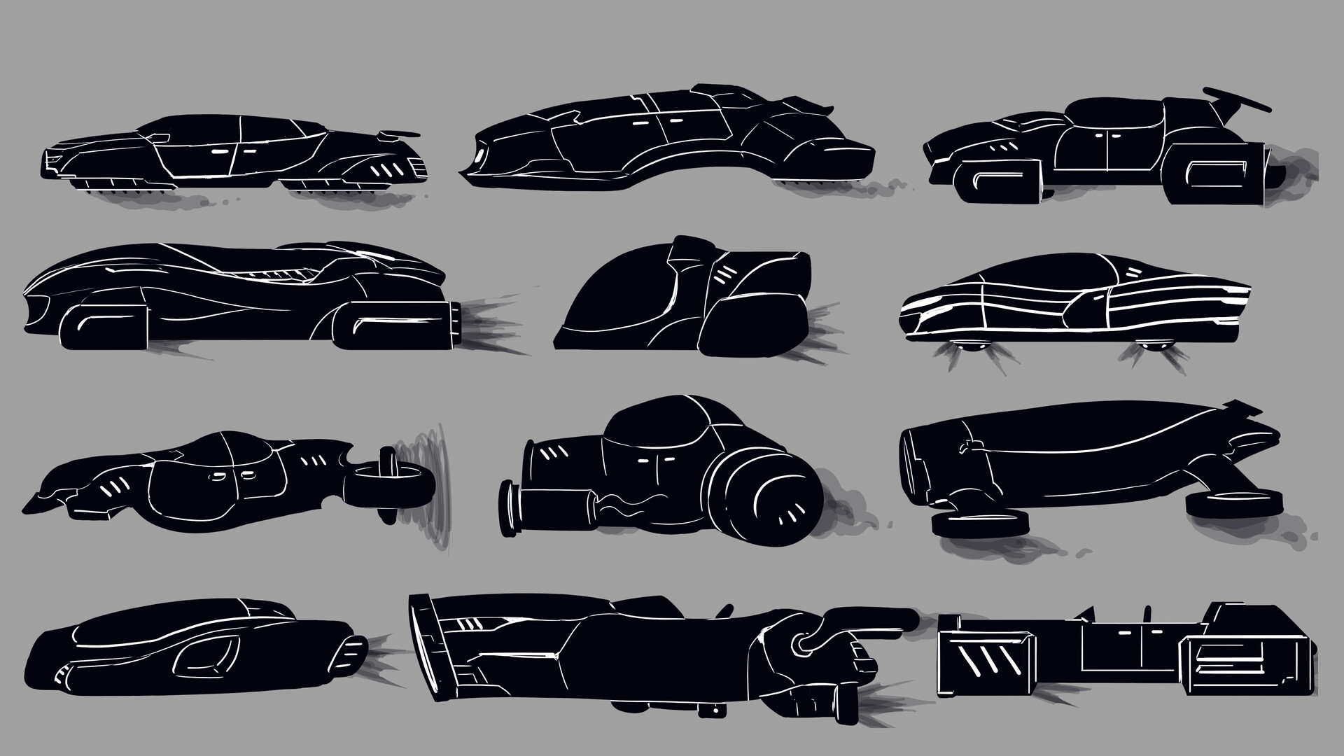 ArtStation - Hover cars sketches