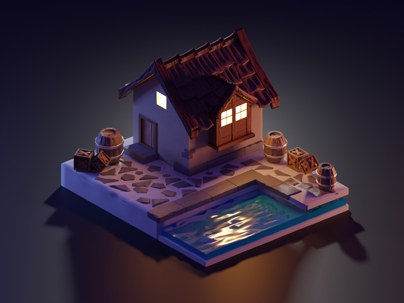 ArtStation - 3D Village House
