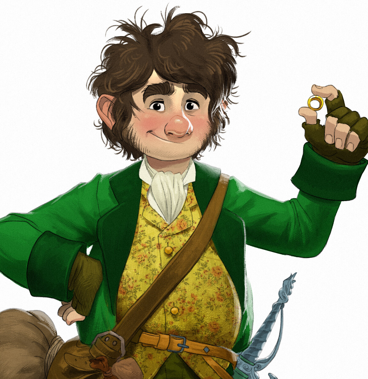 Bilbo Baggins Tegning Tolkien