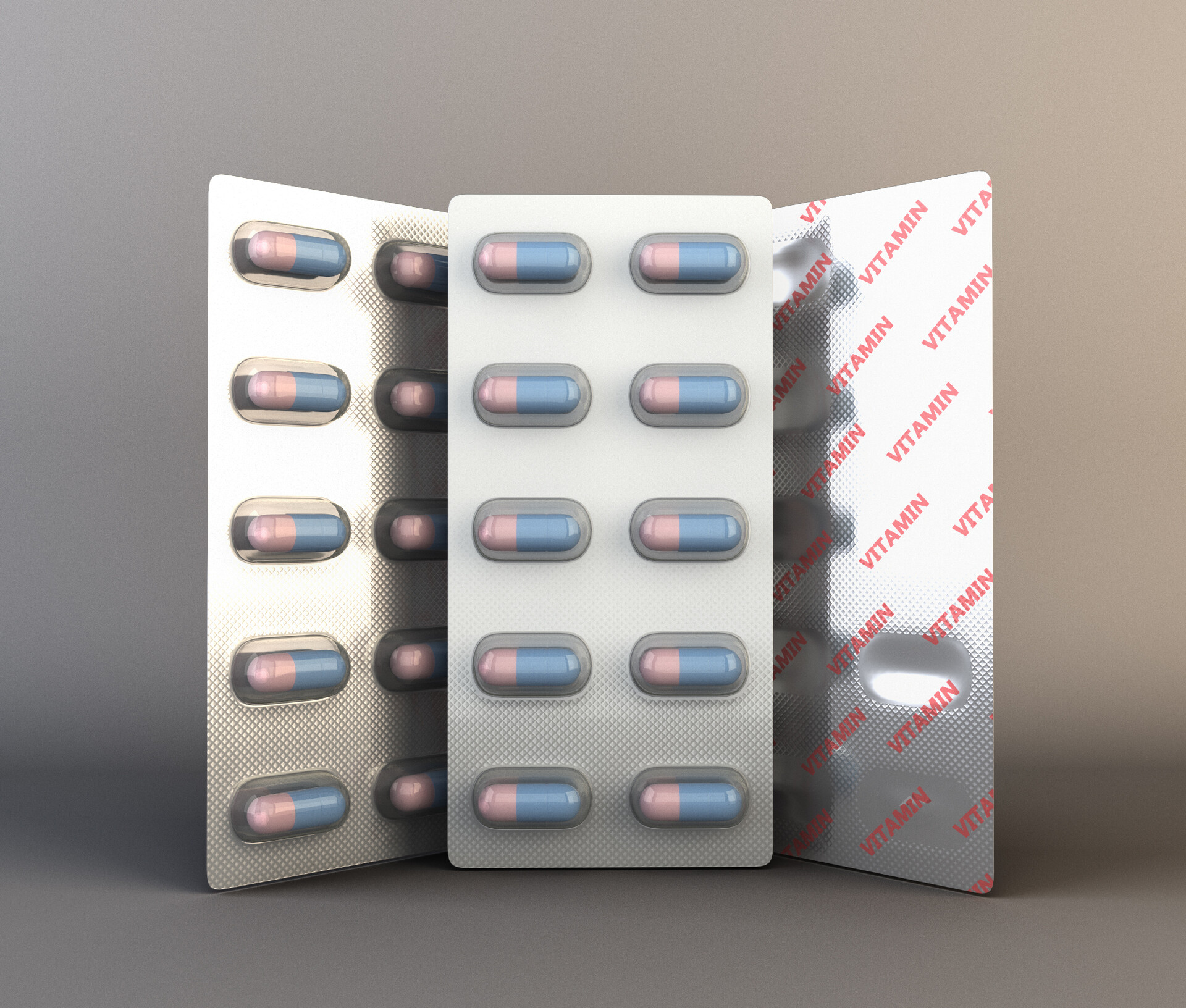 ArtStation - set of pills in packages